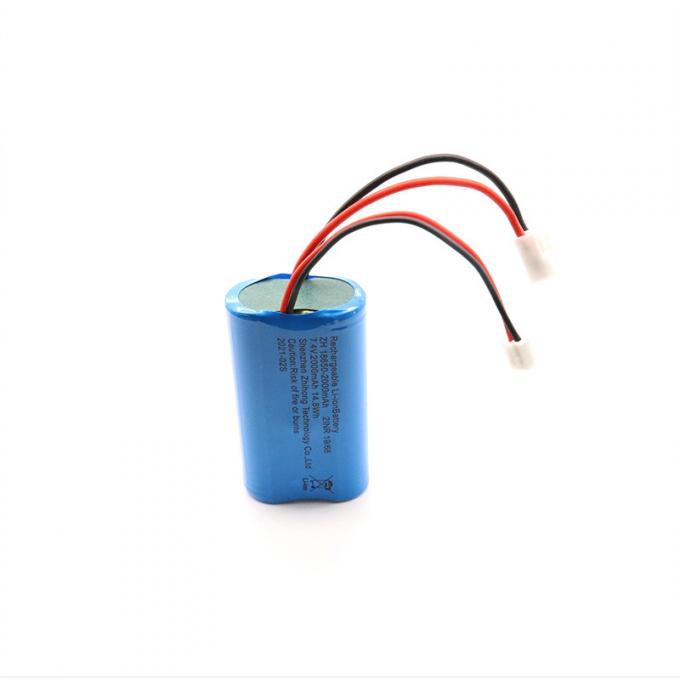 POS Terminal 600 Times 18650 Custom Lithium Ion Battery Packs 7.4 V 2000mah